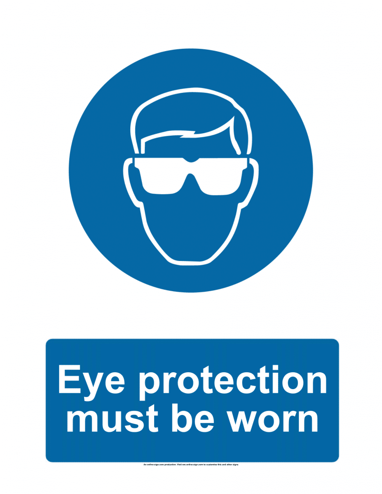 Mandatory Signs Mandatory Sign Portrait Eye Protection