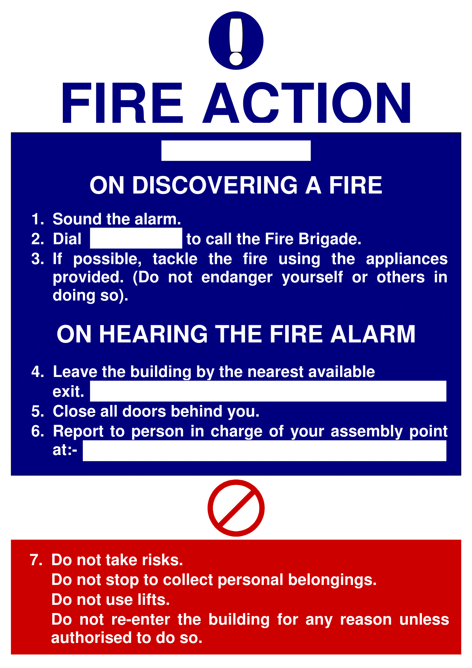 Fire Safety Plan Template