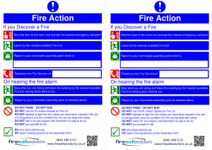 Fire Action Signs | Poster Template