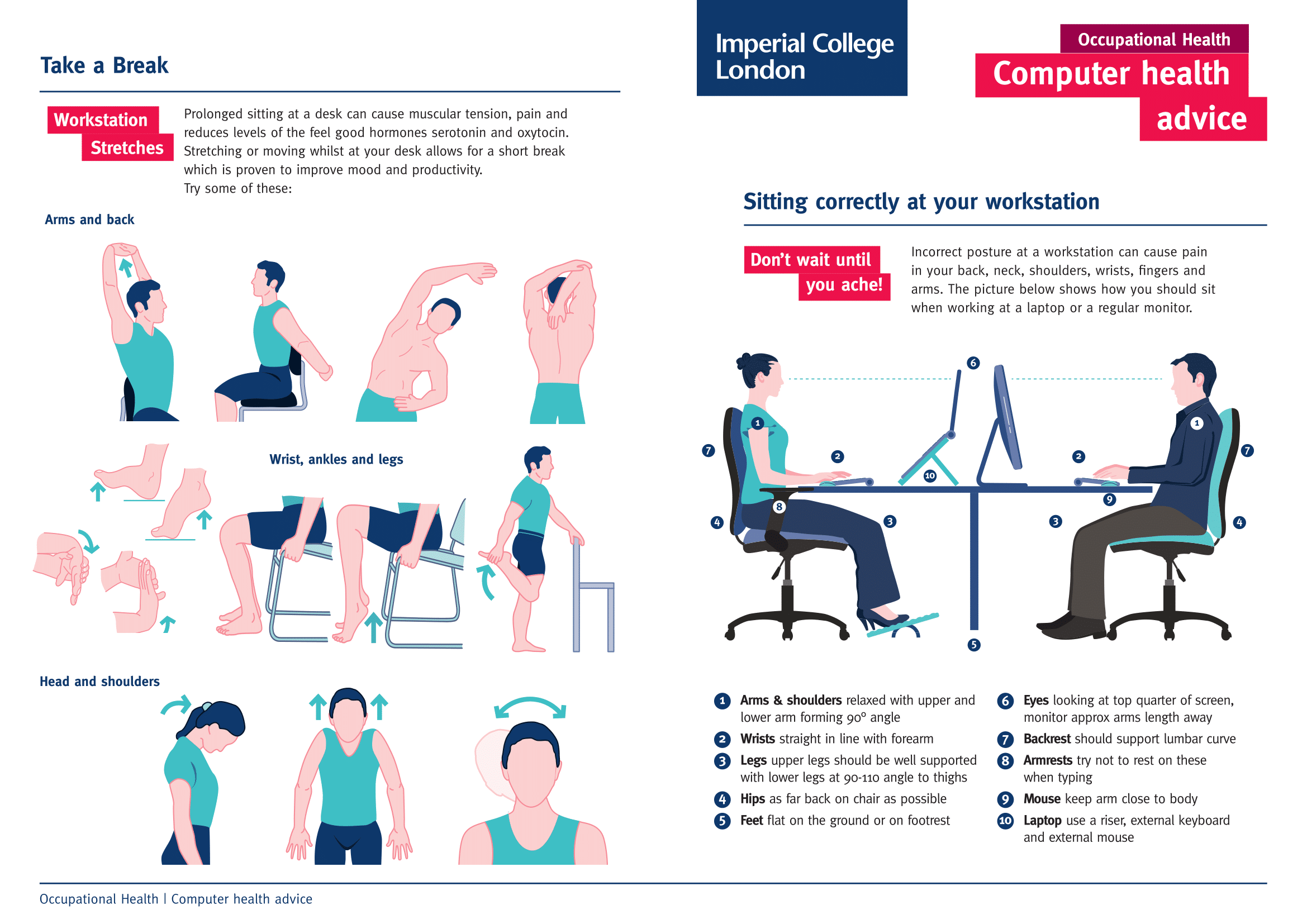 Computer Screen & VDU Safety Posters | Poster Template