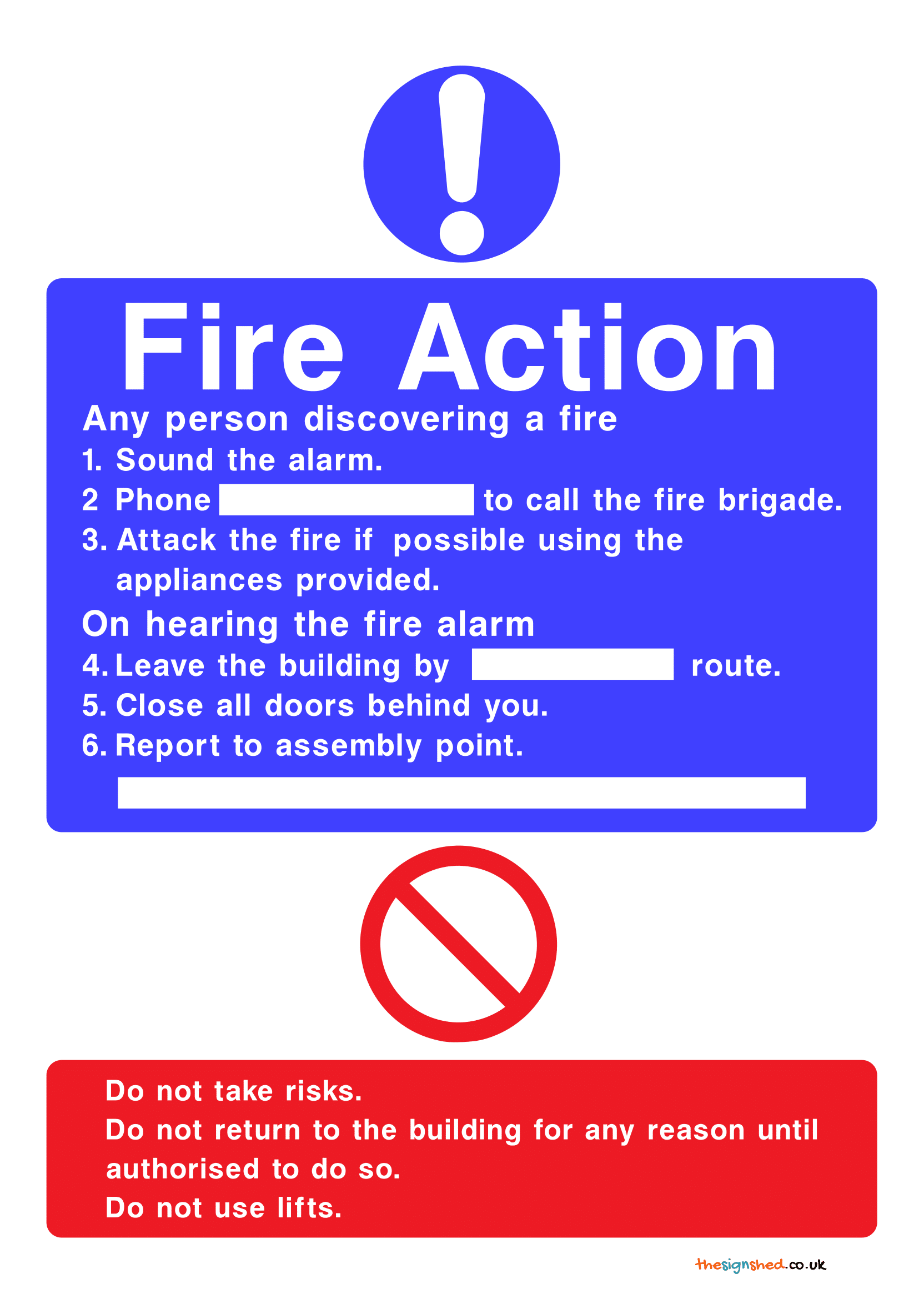 Free Printable Fire Safety Signs