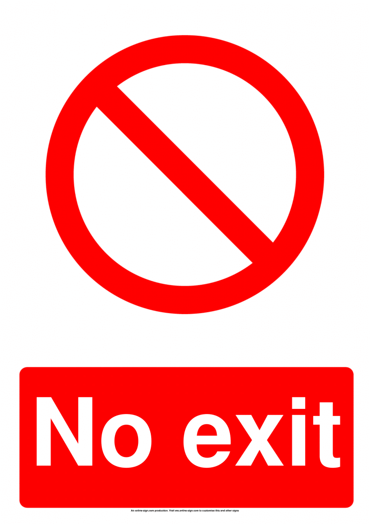 No Exit Signs | Poster Template
